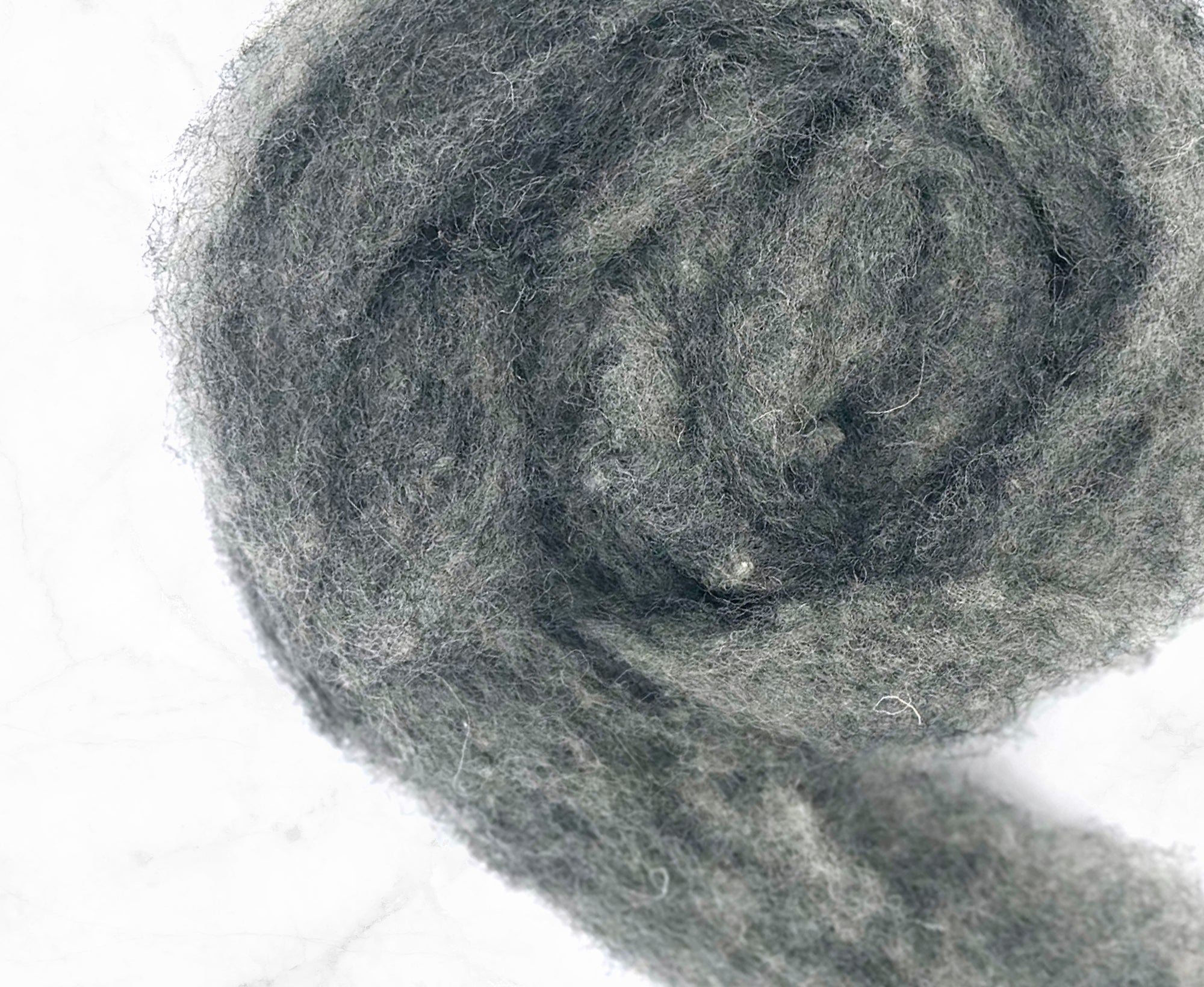 Carded Light Grey Cheviot Sliver | Felting, Spinning & Crafting Wool ...
