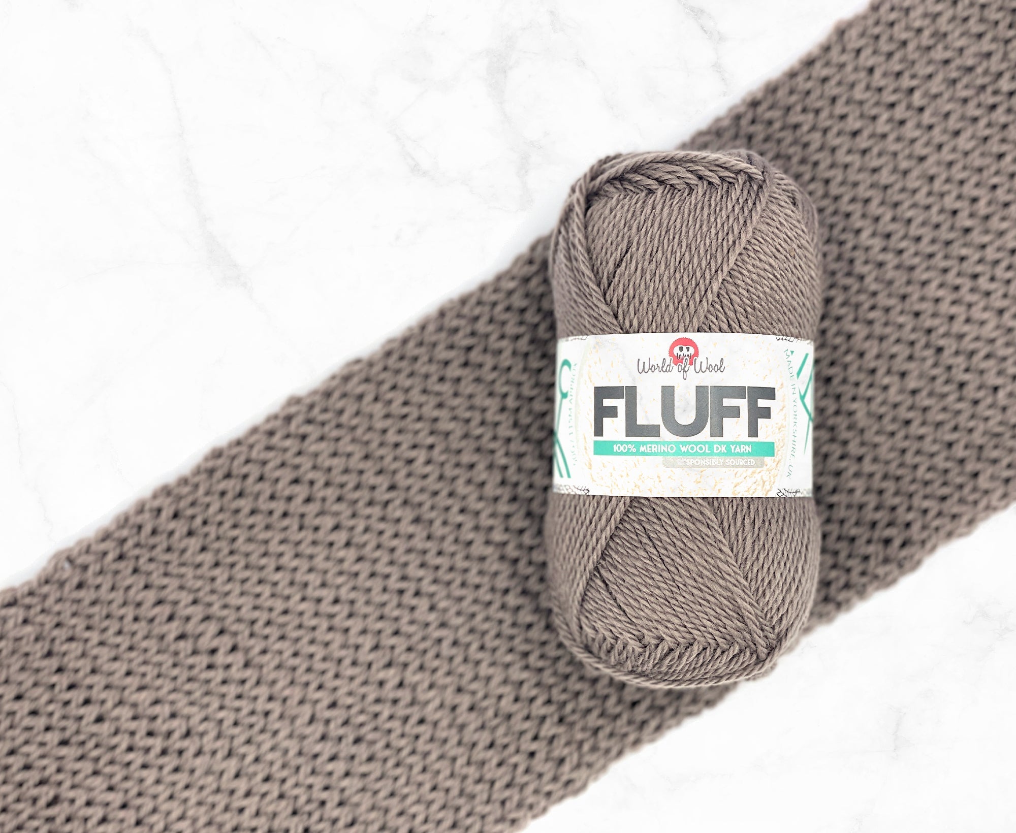 Ear Muff Fluff Merino DK Yarn Brown for knitting and crochet – World of ...