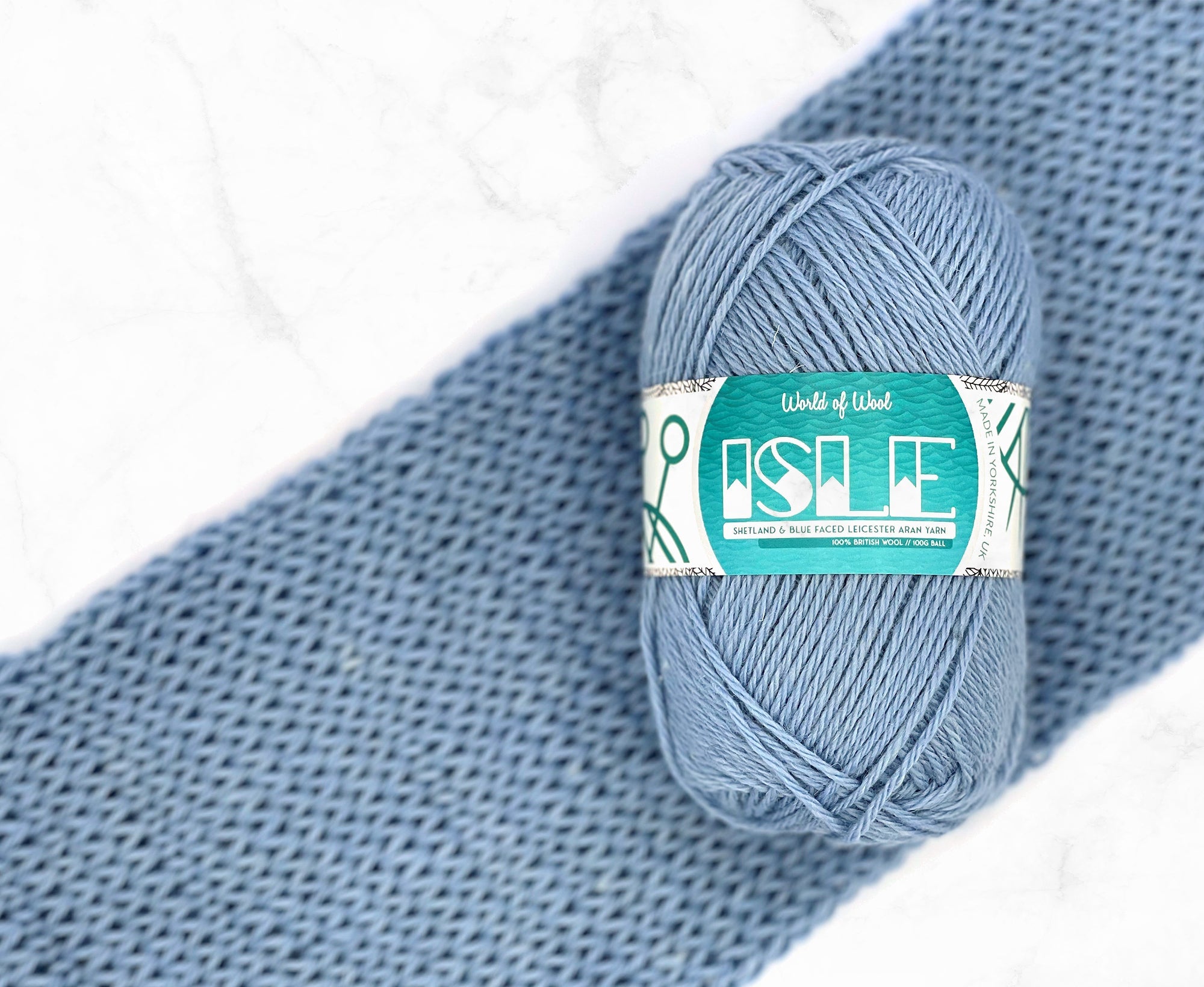 Saxa Vord Isle Aran Yarn Shetland Blue Faced Leicester – World of Wool ...