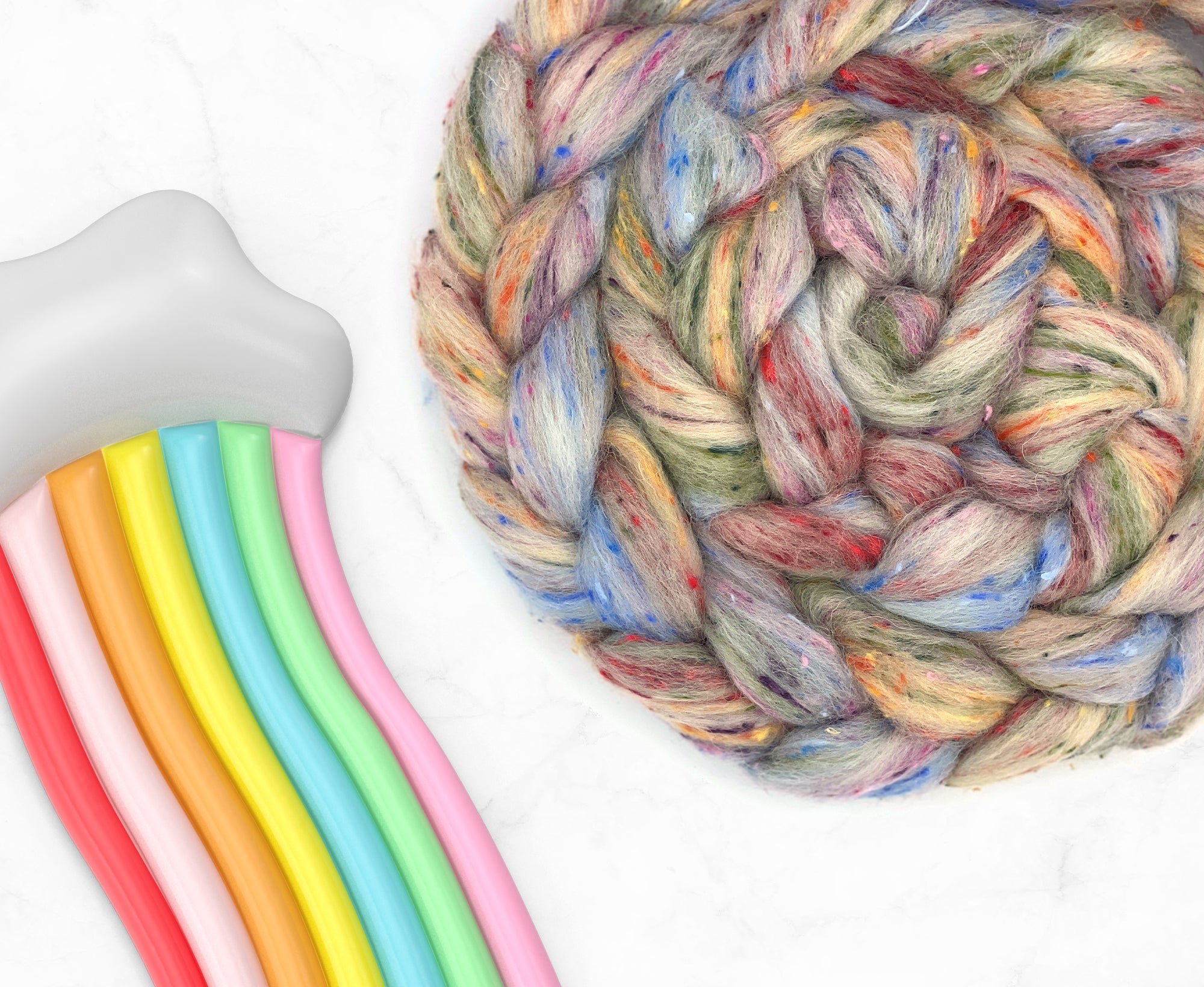 Taste The Rainbow by Damo tweed spinning wool – World of Wool Trade