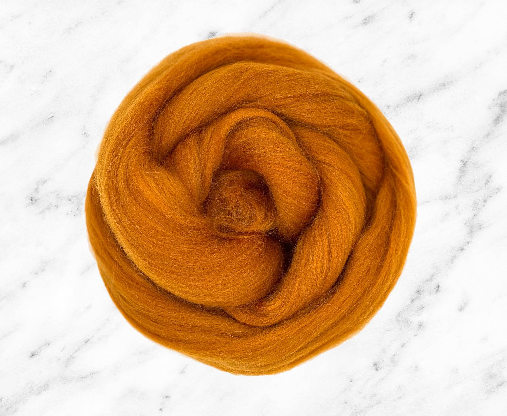 Corriedale Amber | Orange Felting, Spinning & Crafting Wool | COR05 ...