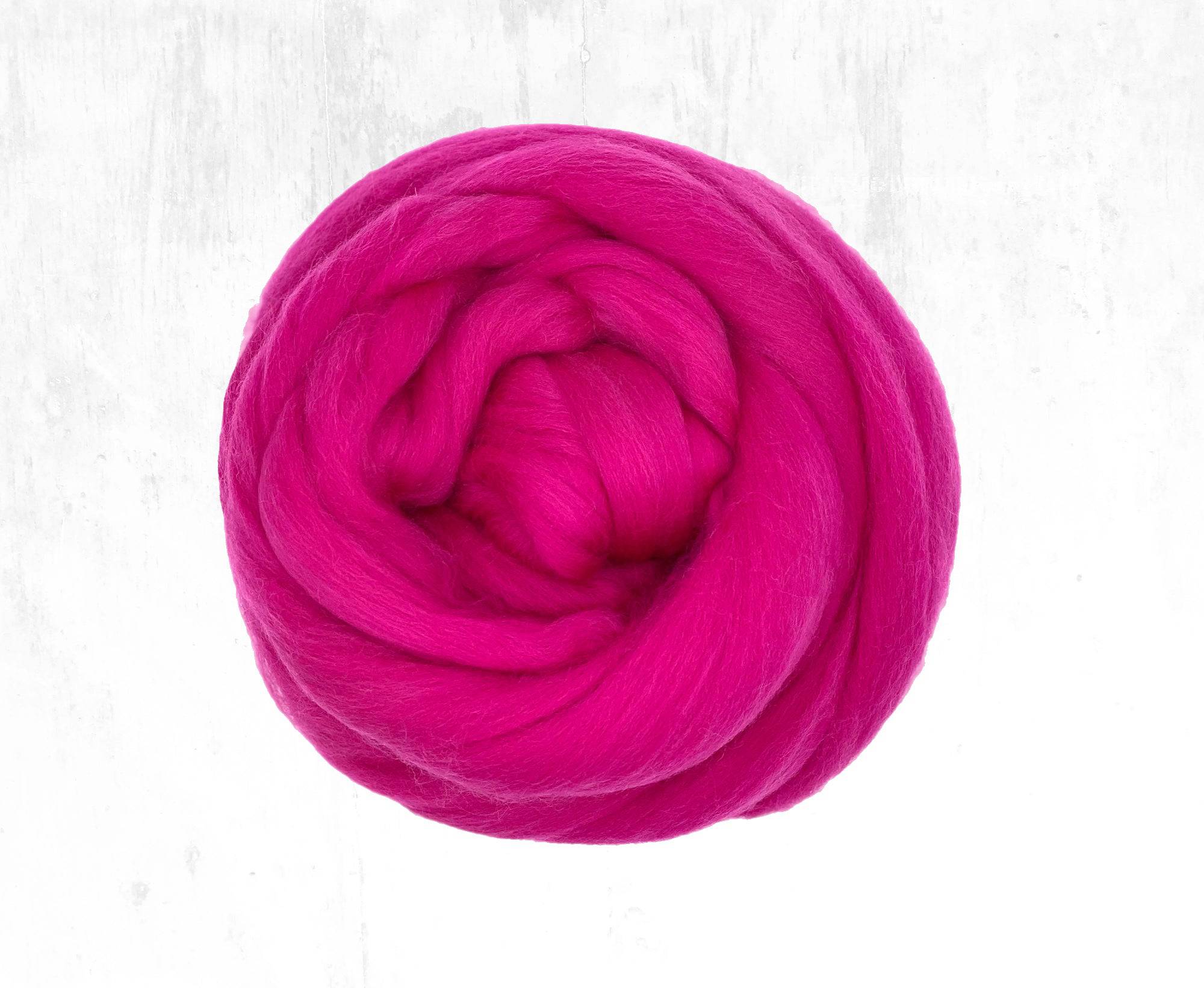 Superfine Merino Raspberry | Pink Felting, Spinning & Crafting Wool ...