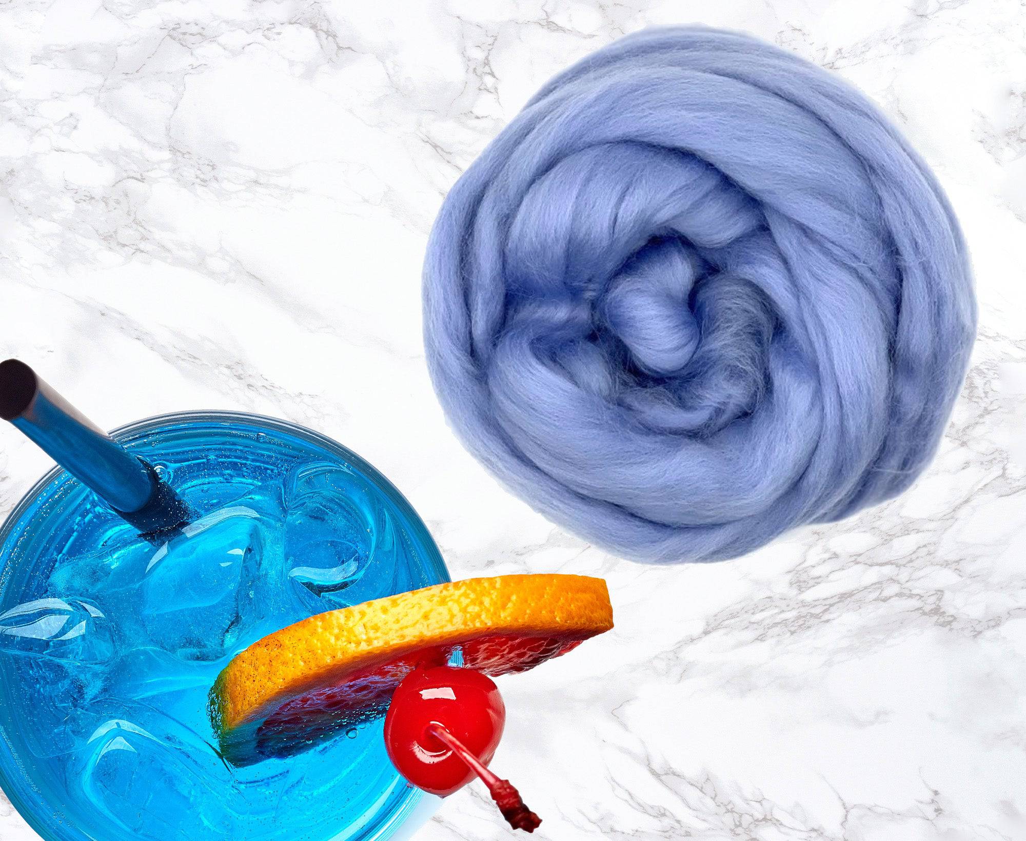 Superwash Merino Pop | Blue Felting, Spinning & Crafting Wool | SWM6 ...