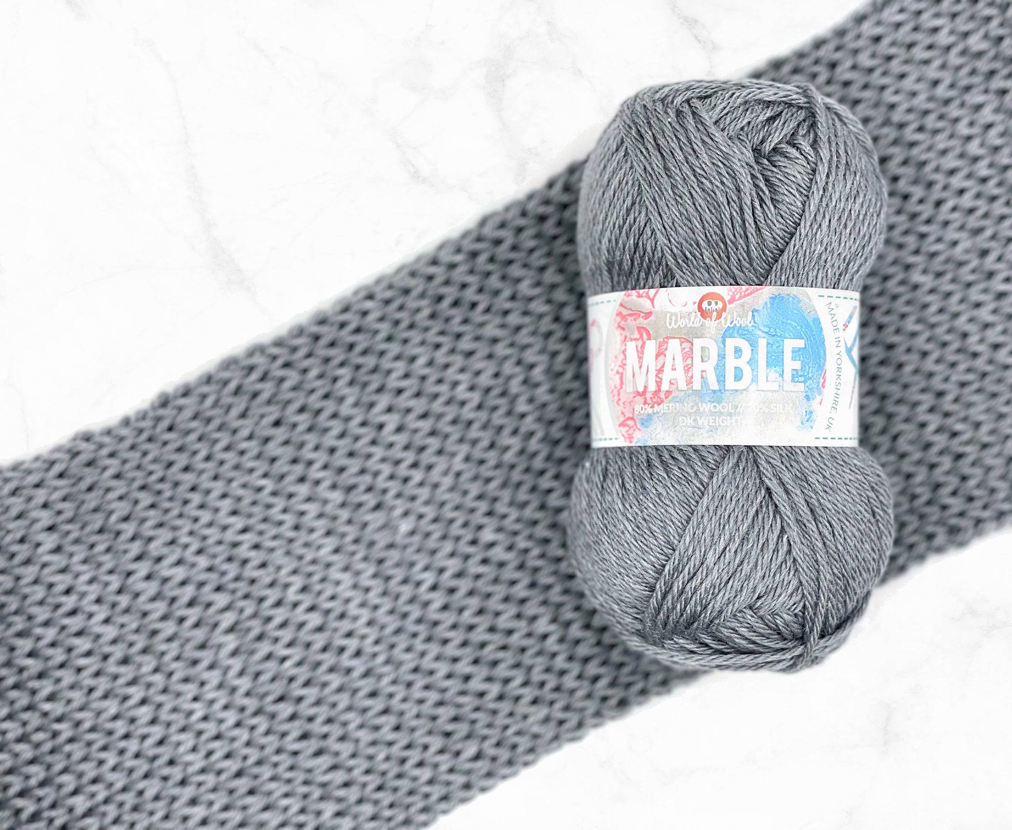 Powder Ash Marble DK Yarn Merino Tussah Silk – World of Wool Trade